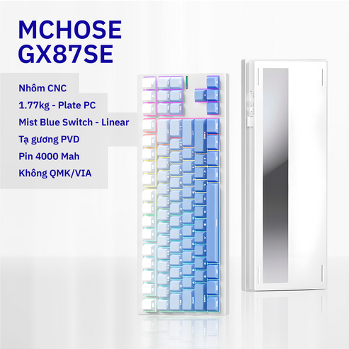 Bàn phím cơ MCHOSE GX87 - Tái định nghĩa HIỆU SUẤT – SiliconZ - Tiên phong công nghệ